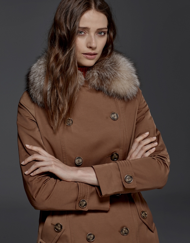 Trench clásico marrón interior acolchado | Roberto Verino