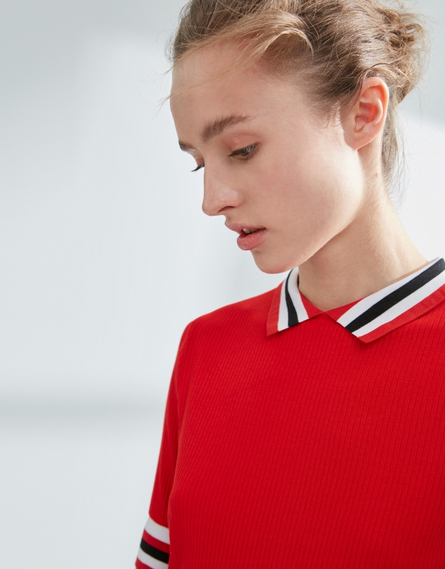 Red ribbed top - Woman - SS2018 | Roberto Verino