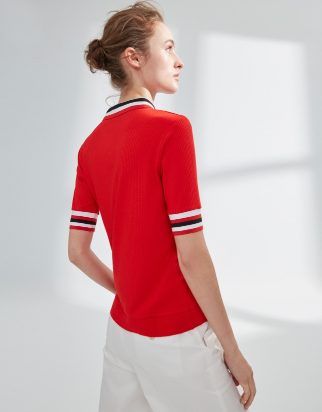 Red ribbed top - Woman - SS2018 | Roberto Verino