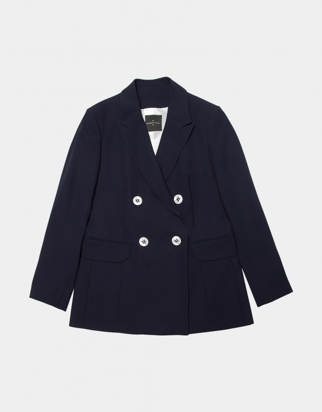 Sapphire jacket with double row of buttons | Roberto Verino