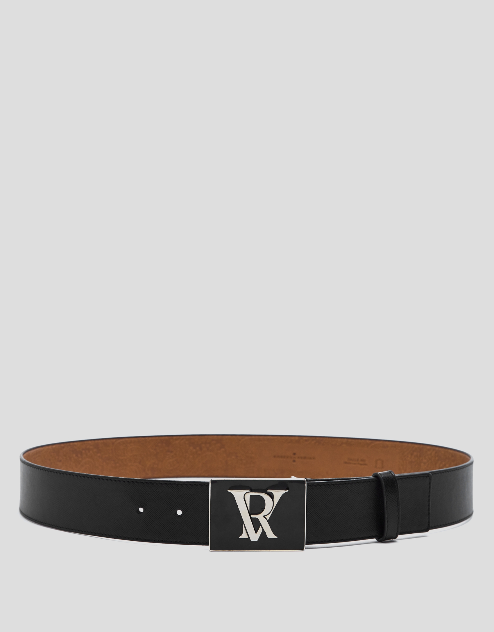 Cinturón piel saffiano negra - Mujer - OI2022 | Roberto Verino